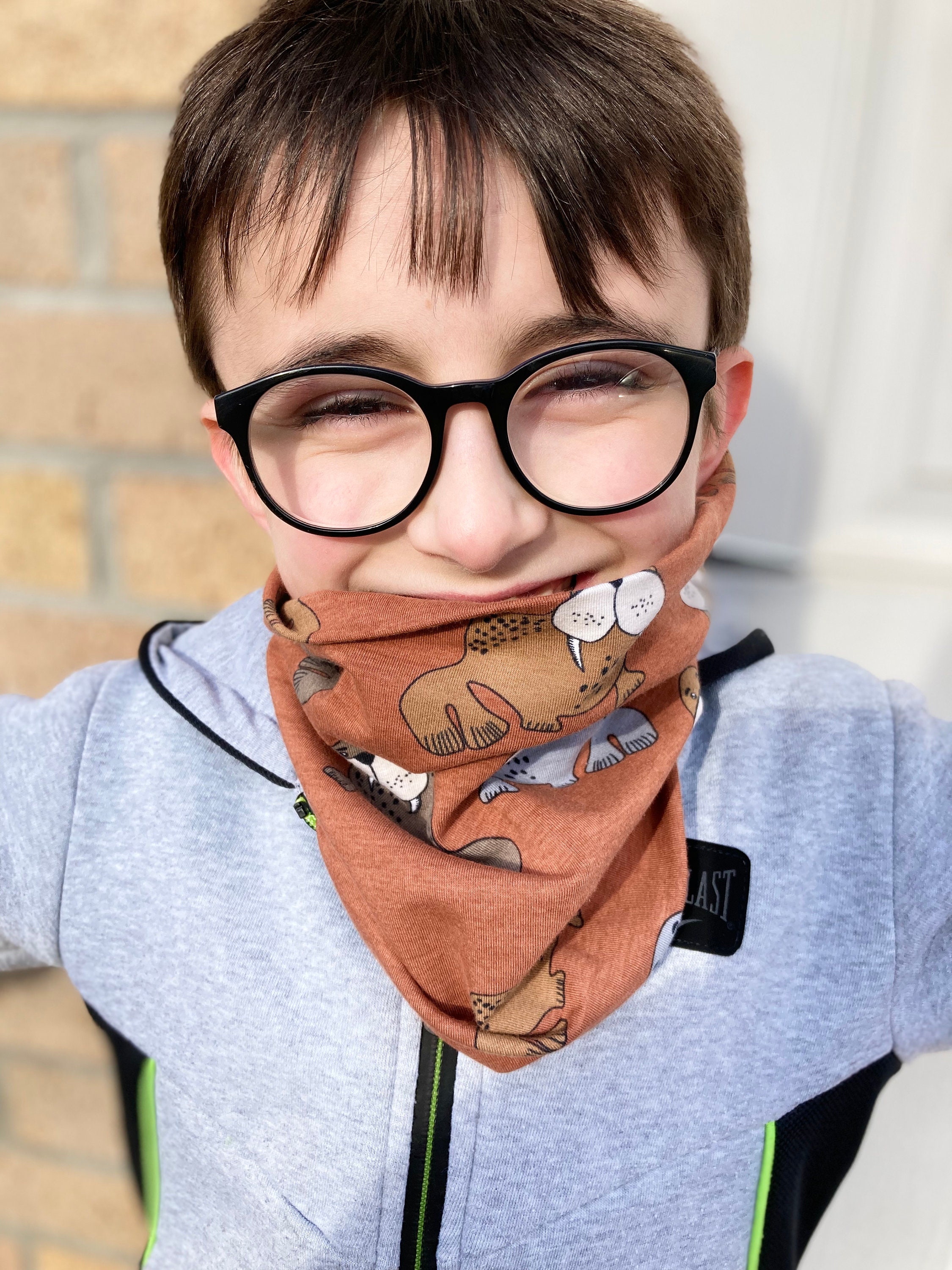 Organic Childrens Snood brown/walrus/ gift for kids/ Kids Snood/Toddler ...