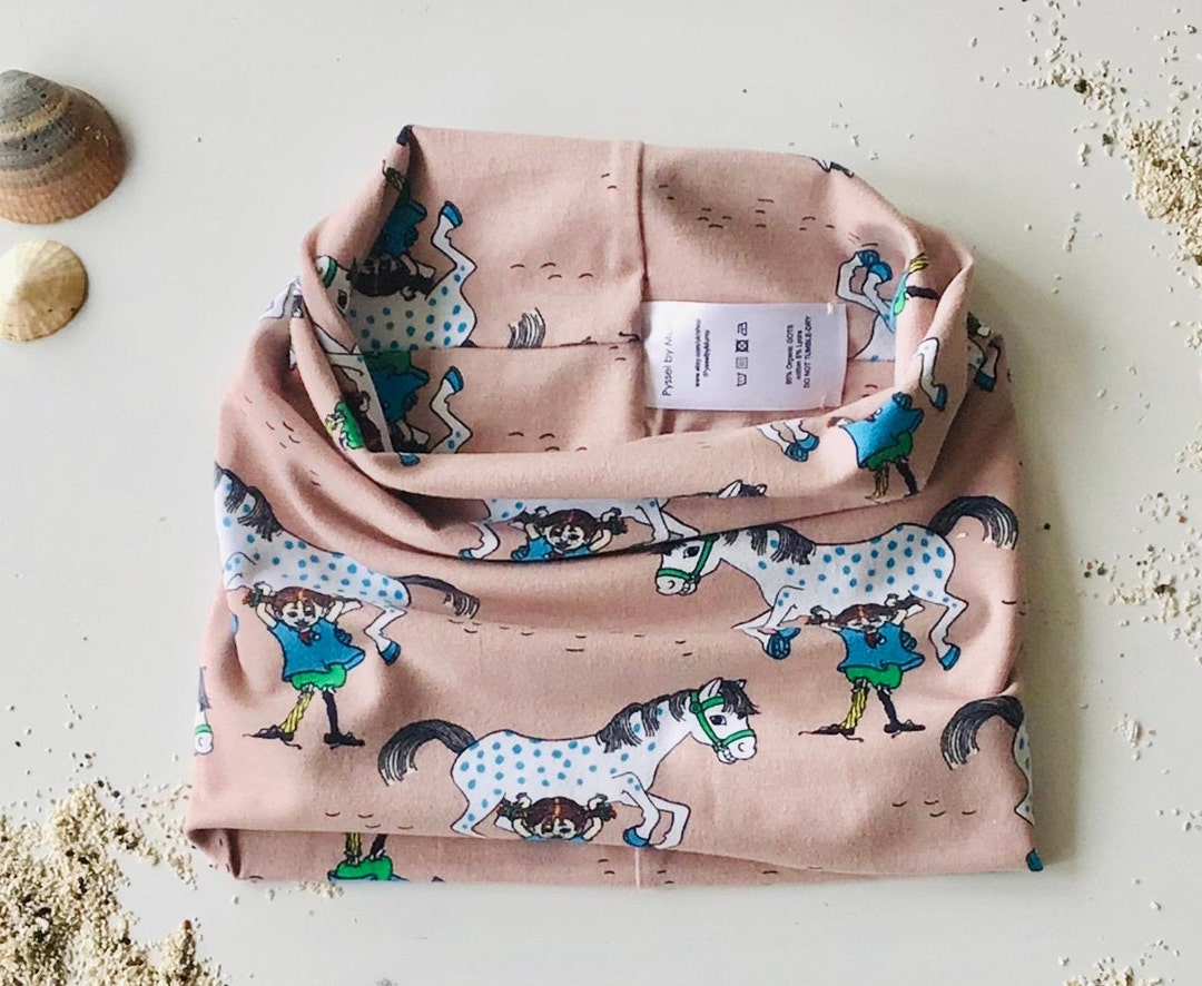 Pippi/organic Cotton Pippi Print/children’s Snood /kids Snood/toddler ...