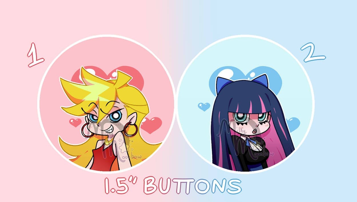 1.5" Panty and Stocking Button Pins - Etsy