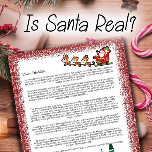 Is Santa Real Explaining Santa to Your Child EDITABLE - Etsy