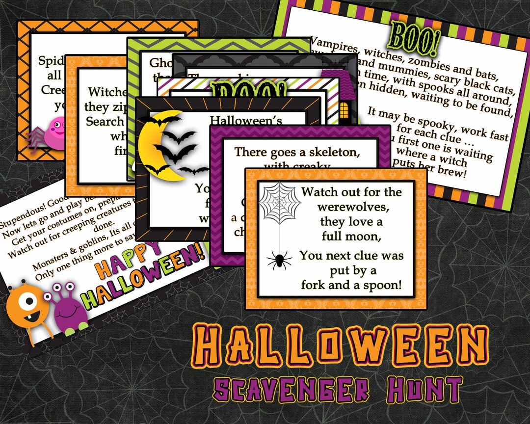 Halloween Scavenger Hunt DIGITAL DOWNLOAD - Etsy