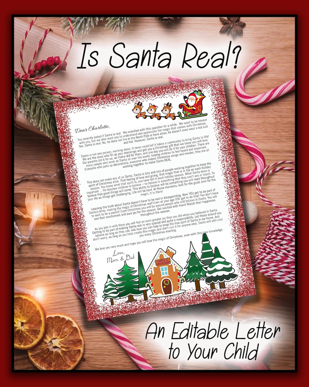 Is Santa Real - Explaining Santa to Your Child - EDITABLE *digital ...