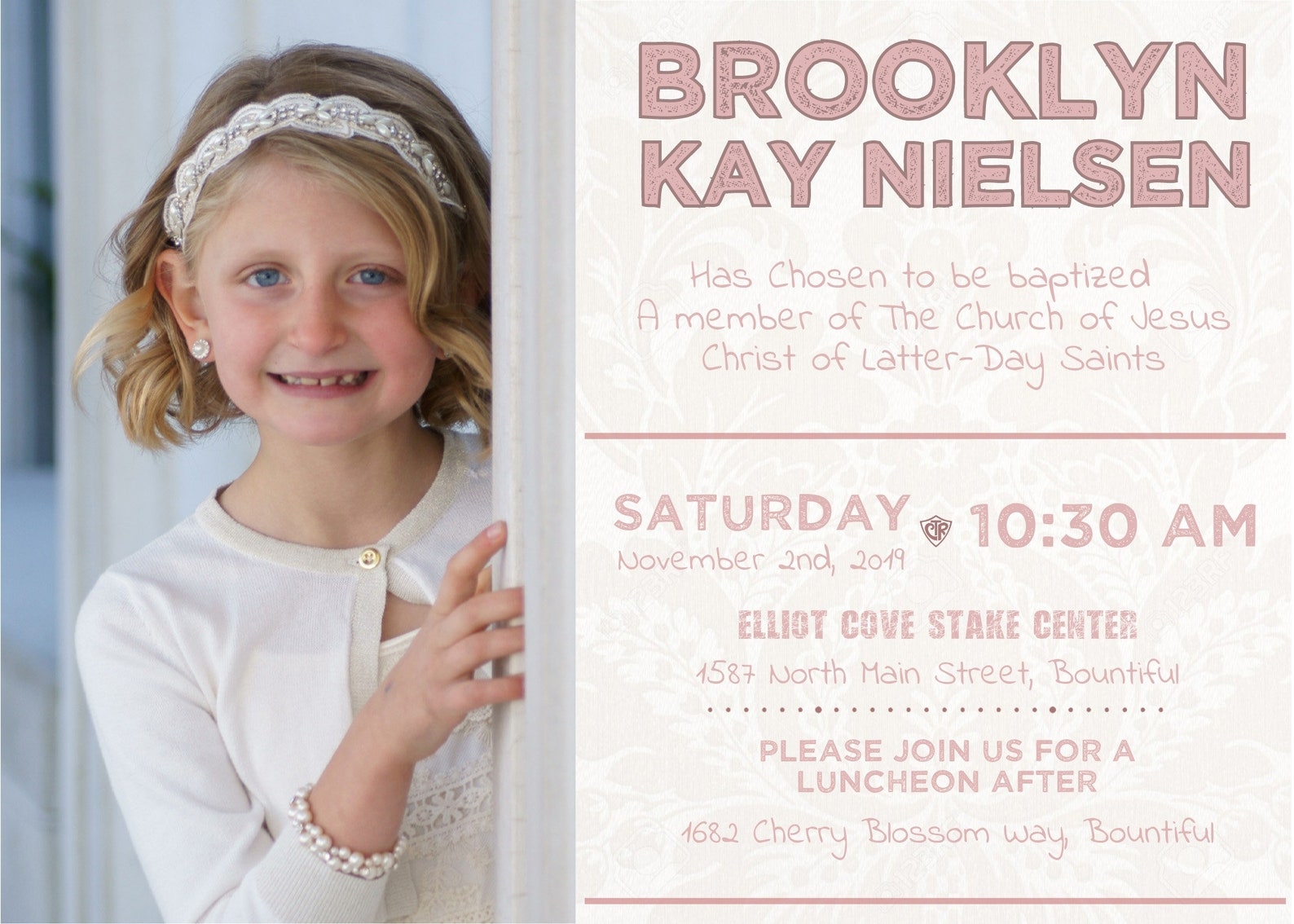 LDS Baptism Invitation - Easily Editable! - Etsy