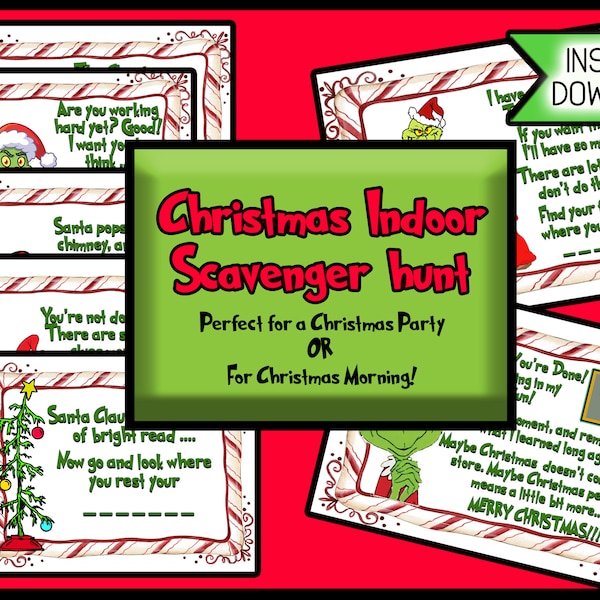 Grinch Scavenger Hunt - Etsy