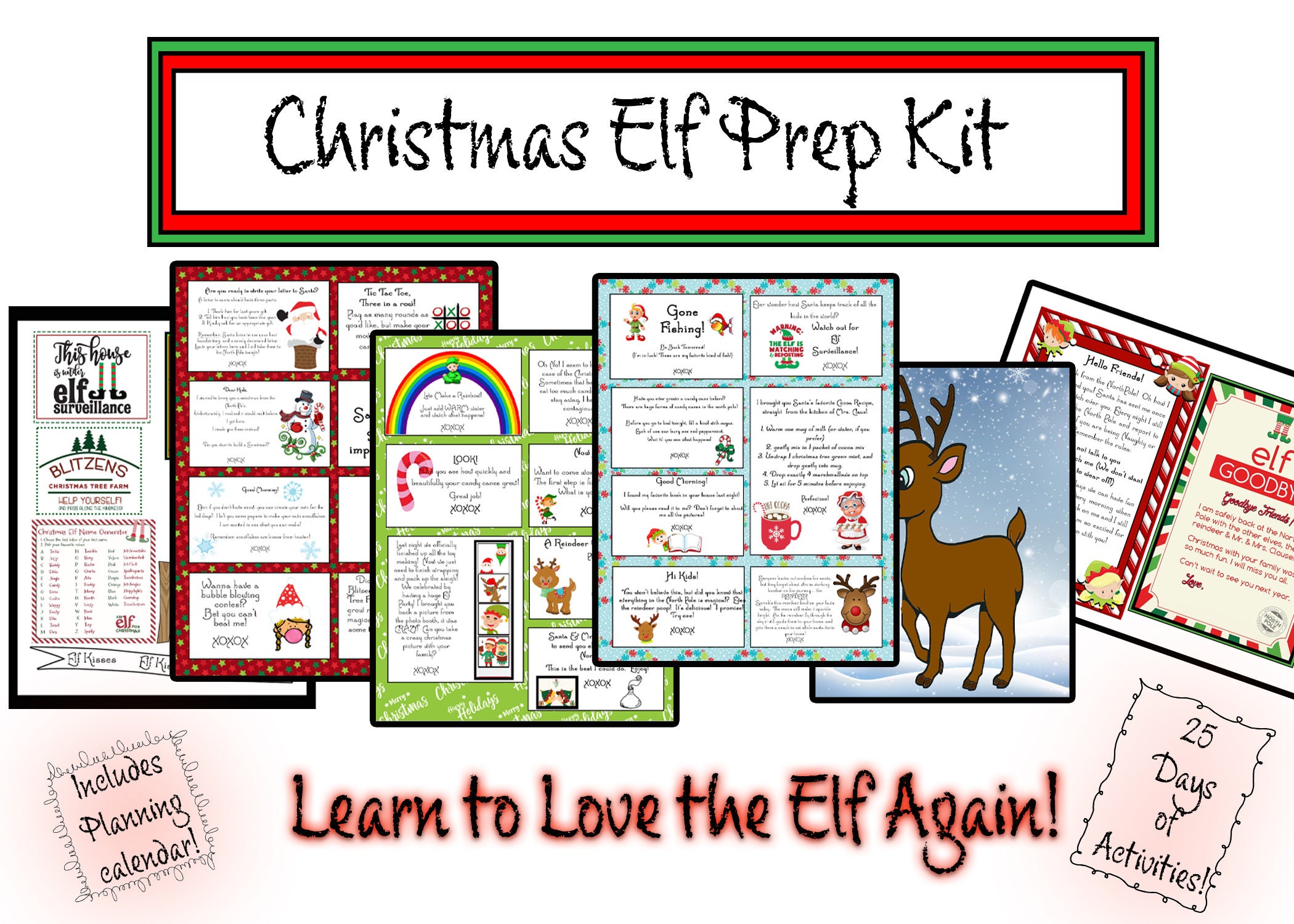 Christmas Elf Prep Kit Learn to Love Your Elf Again - Etsy