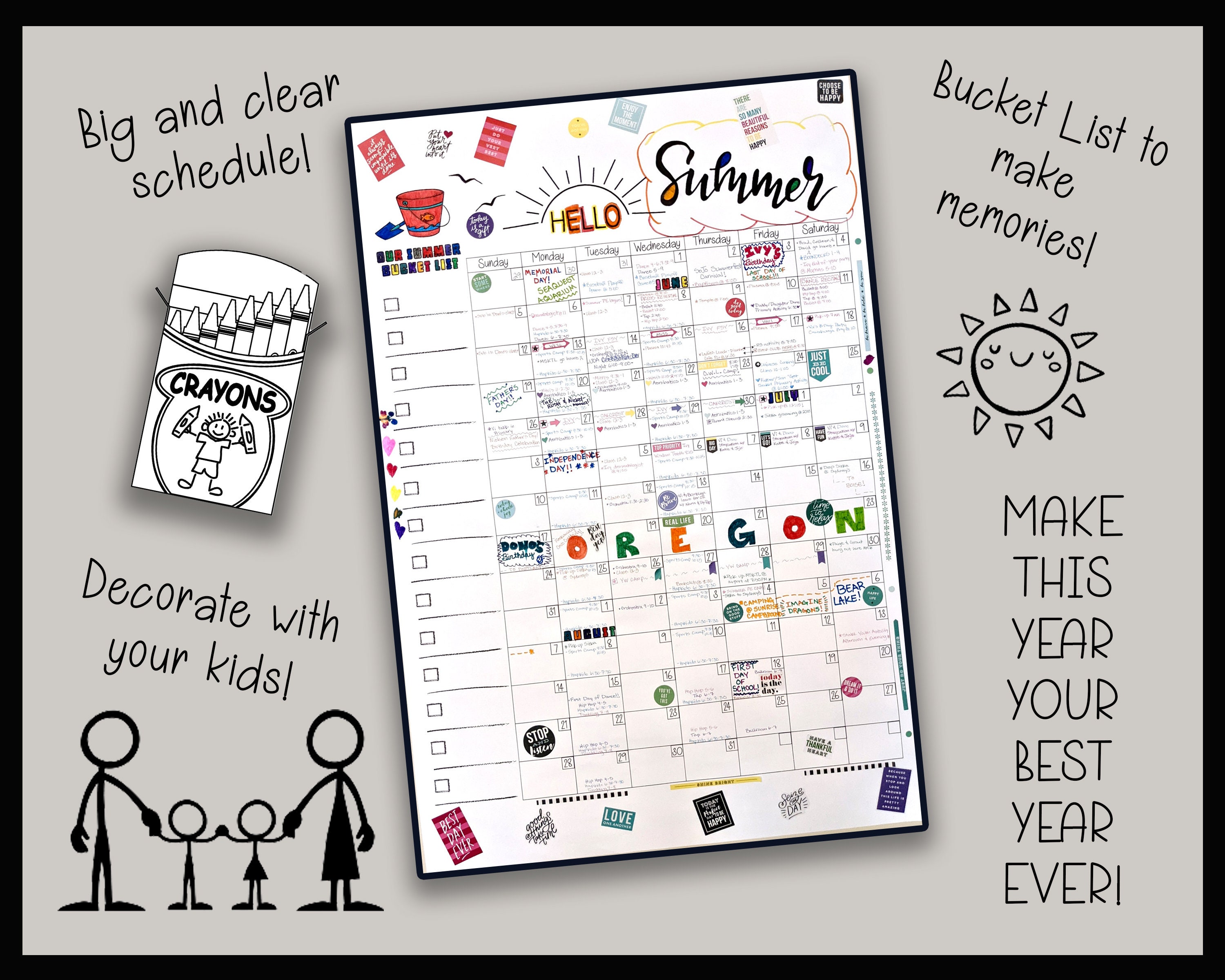 2024 GIANT Family Calendars *digital Files* - Etsy