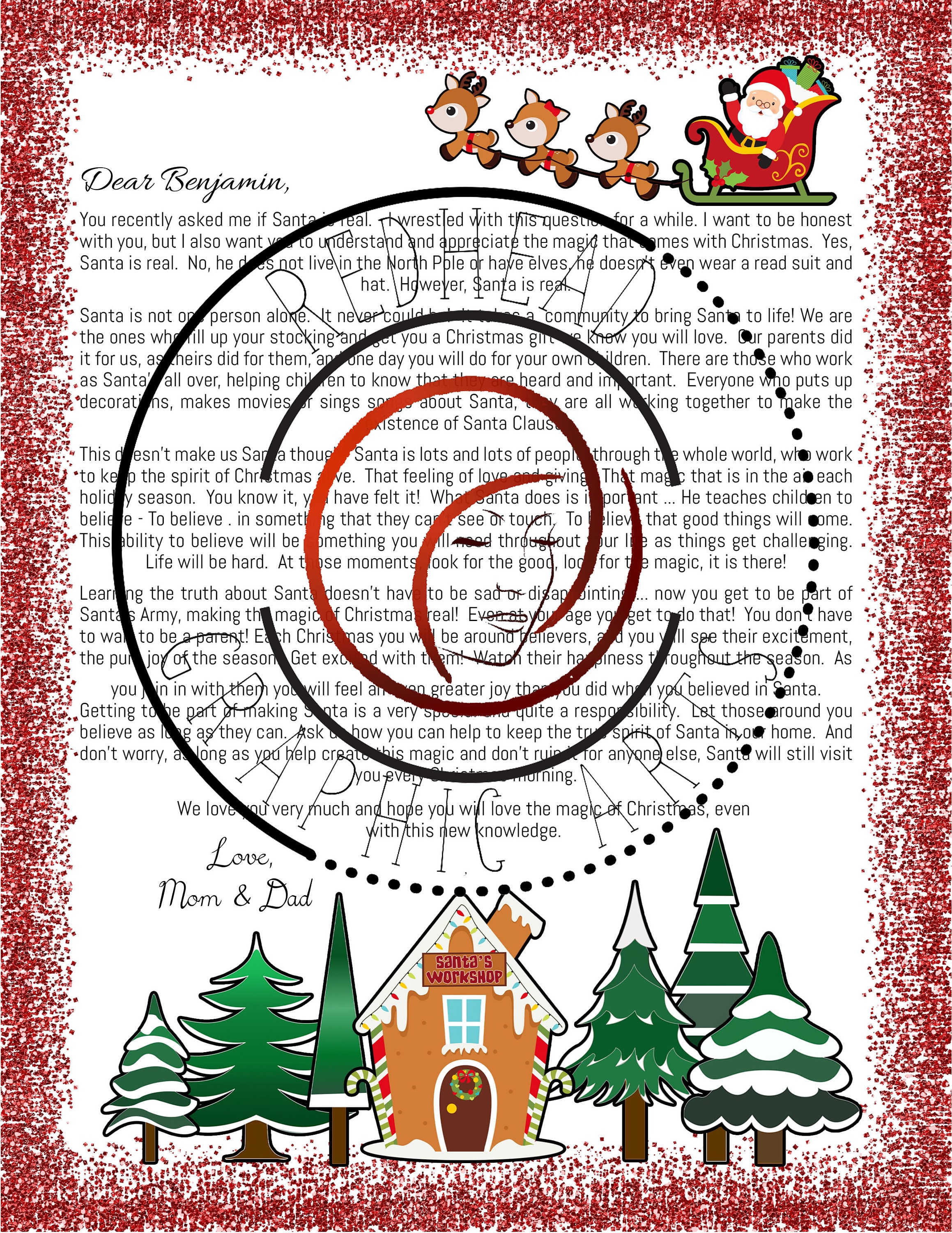 Is Santa Real - Explaining Santa to Your Child - EDITABLE *digital ...