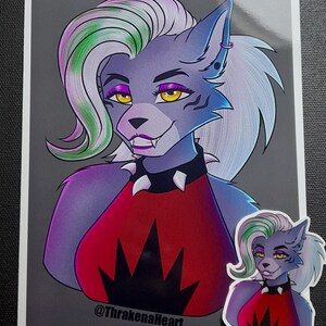 FNAF Glamrock Roxanne Wolf Physical Print - Etsy