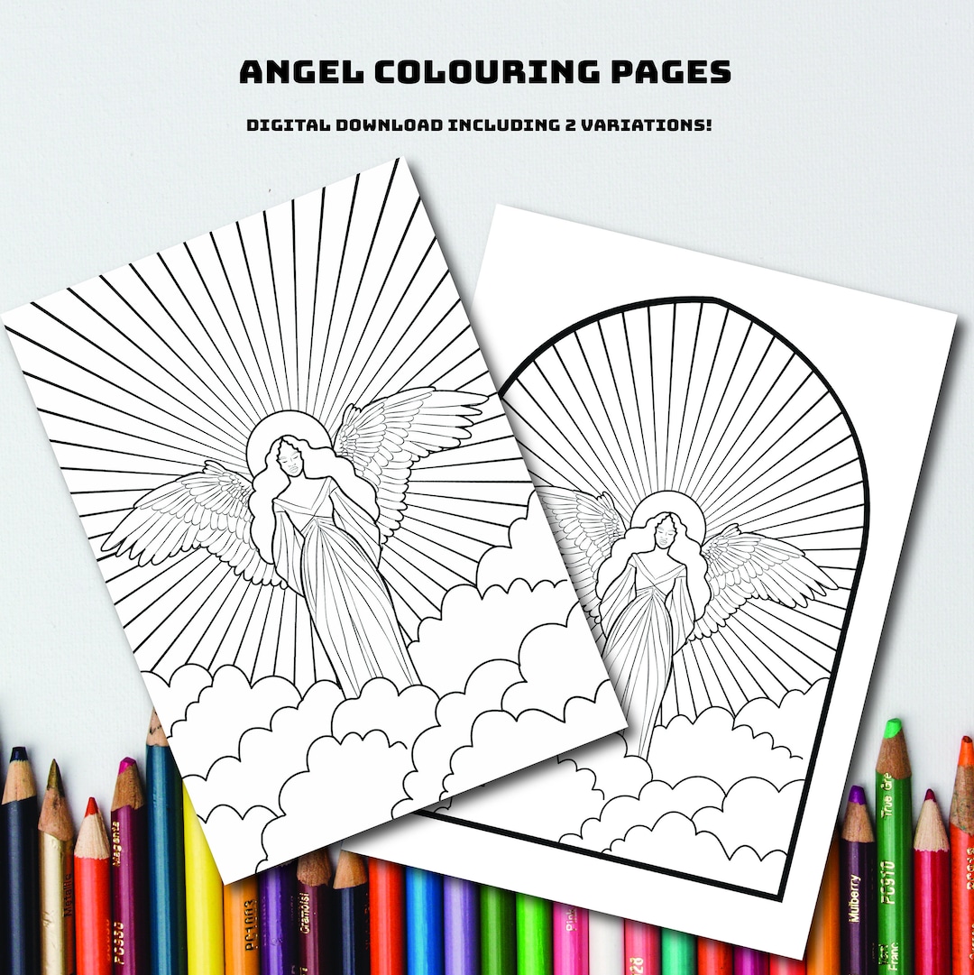 Printable Angel Colouring Pages - Enchanting Woman Artwork - 2 ...