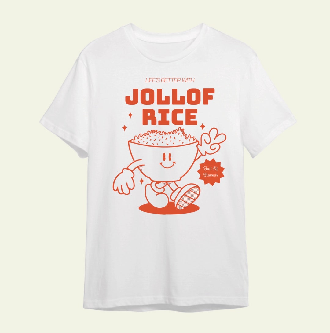 Jollof Rice T Shirt - 100% Heavy Cotton T Shirt - Rice Enthusiast Shirt ...