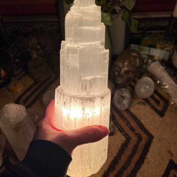 Selenite Lamp - Etsy