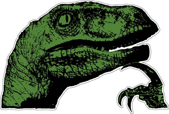 Philosoraptor Philosophical Raptor Meme Dino pegatina de | Etsy