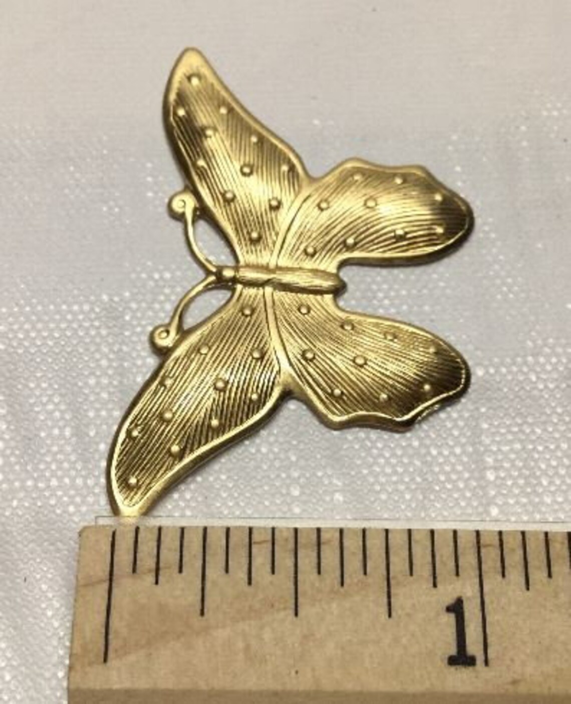 Set of 4 Raw Brass Butterfly Metal Stampings Raised Details | Etsy