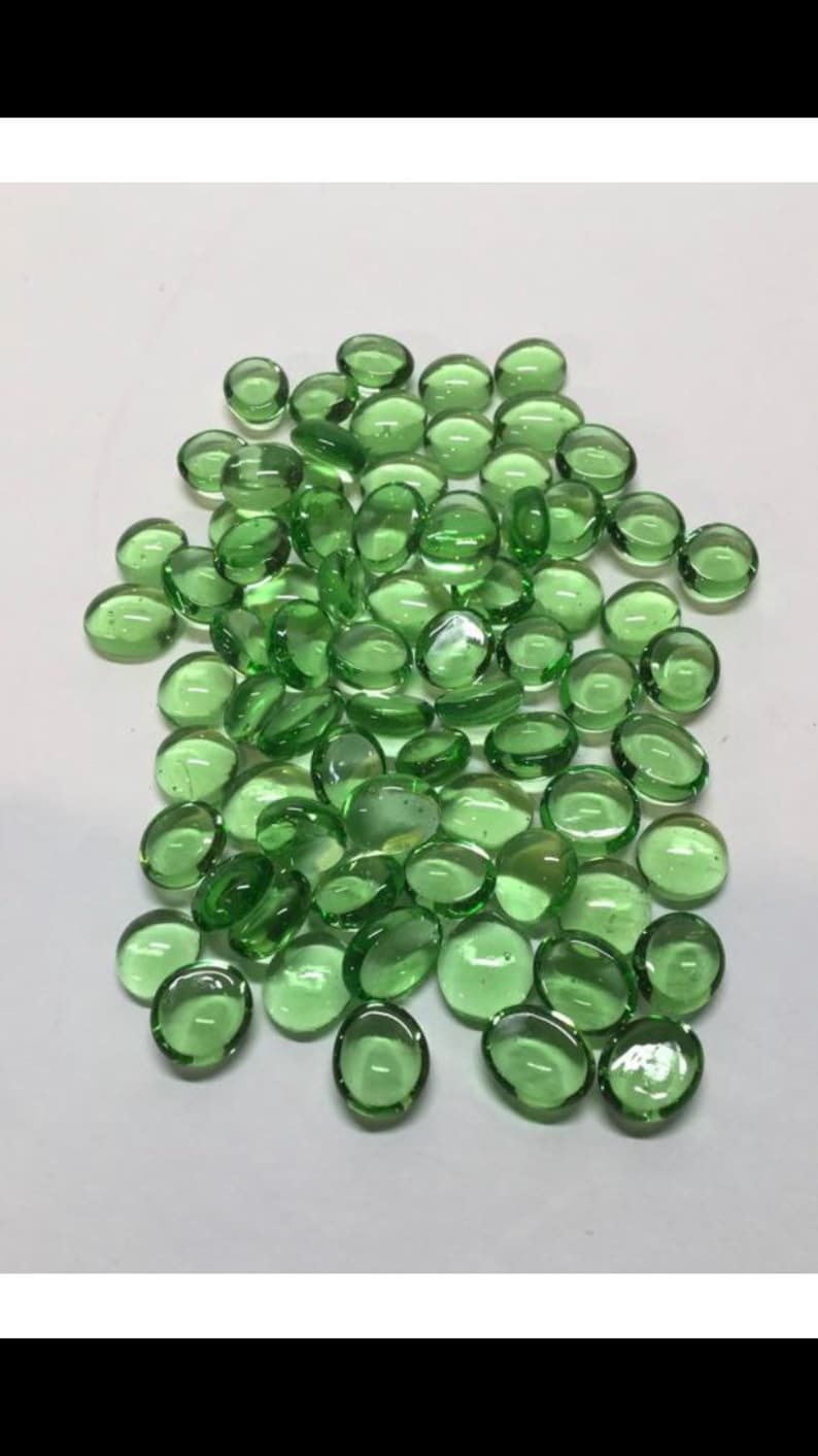 25 OR 50 Mini Light Green Glass Stones Glass Nuggets Mosaic - Etsy