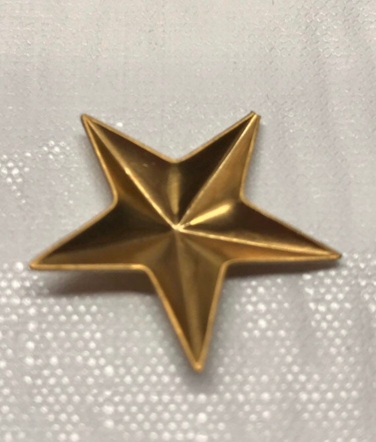 4 Piece 3-Dimensional 5 Point Star Raw Brass Filigree 1 1/2 | Etsy