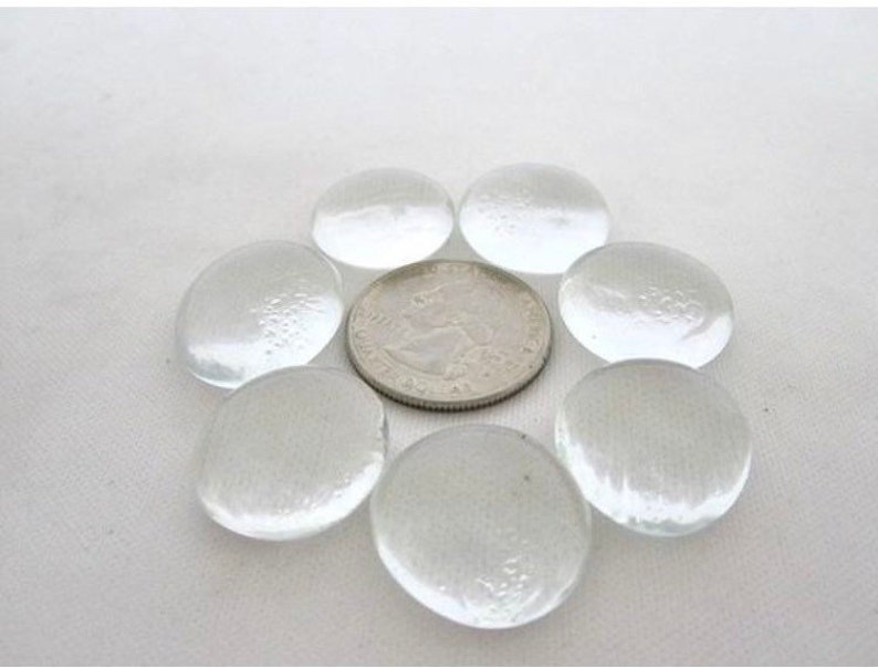 25 Medium Crystal Clear Glass Gems Jewelry Supplies Clear | Etsy