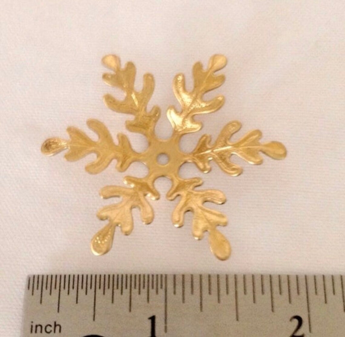 2 Piece Snowflake Raw Brass Filigree 1.75 Inch Sag 2252 - Etsy