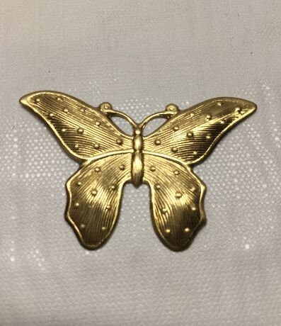 Set of 4 Raw Brass Butterfly Metal Stampings Raised Details | Etsy