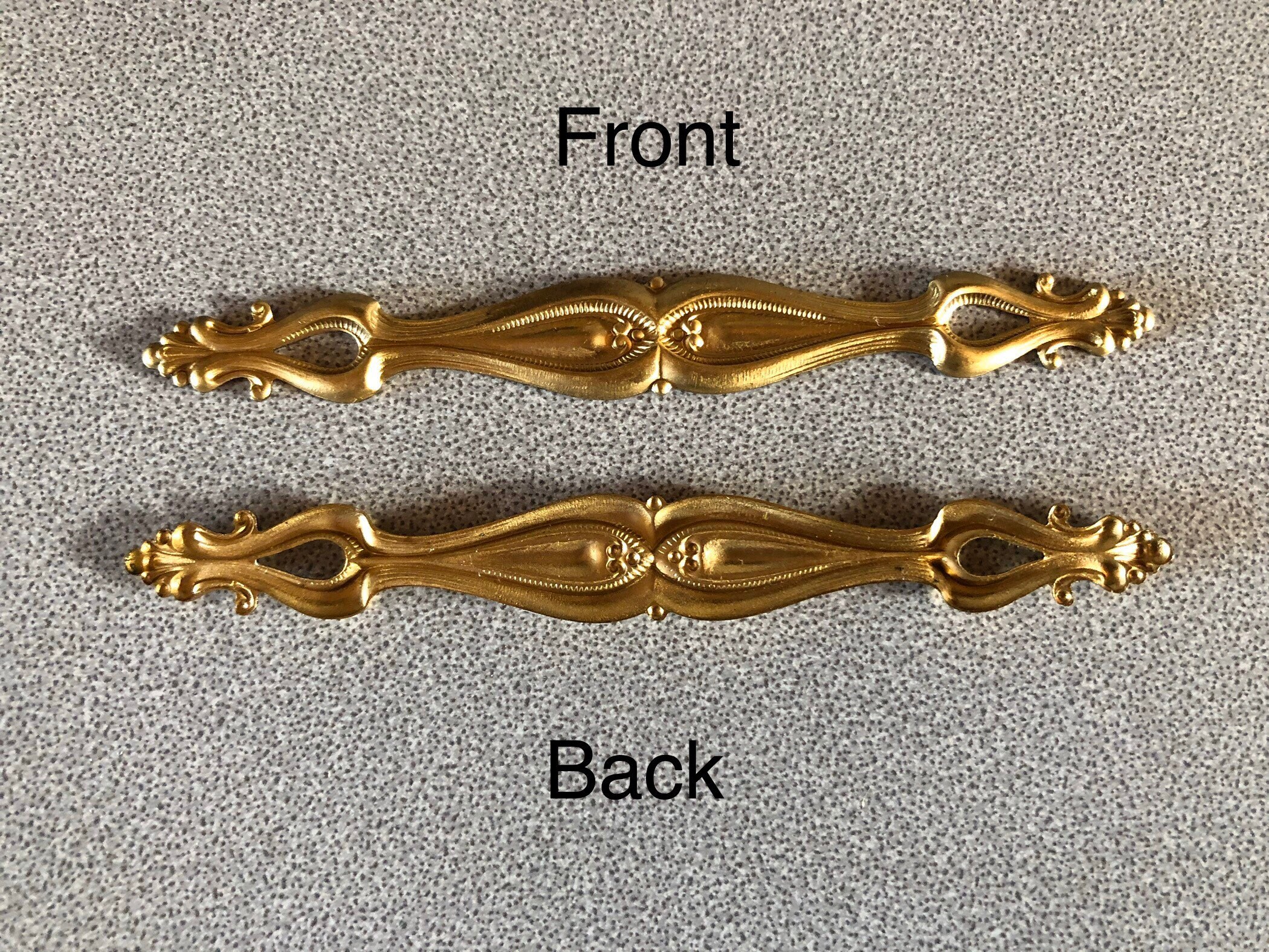 Set of 2 Raw Brass Filigree Bars Victorian Inspired Brass - Etsy