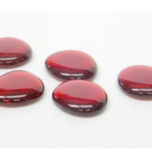5 Large Red Glass Gems, Christmas Craft Supplies, About 1-3/8" or 36 ...