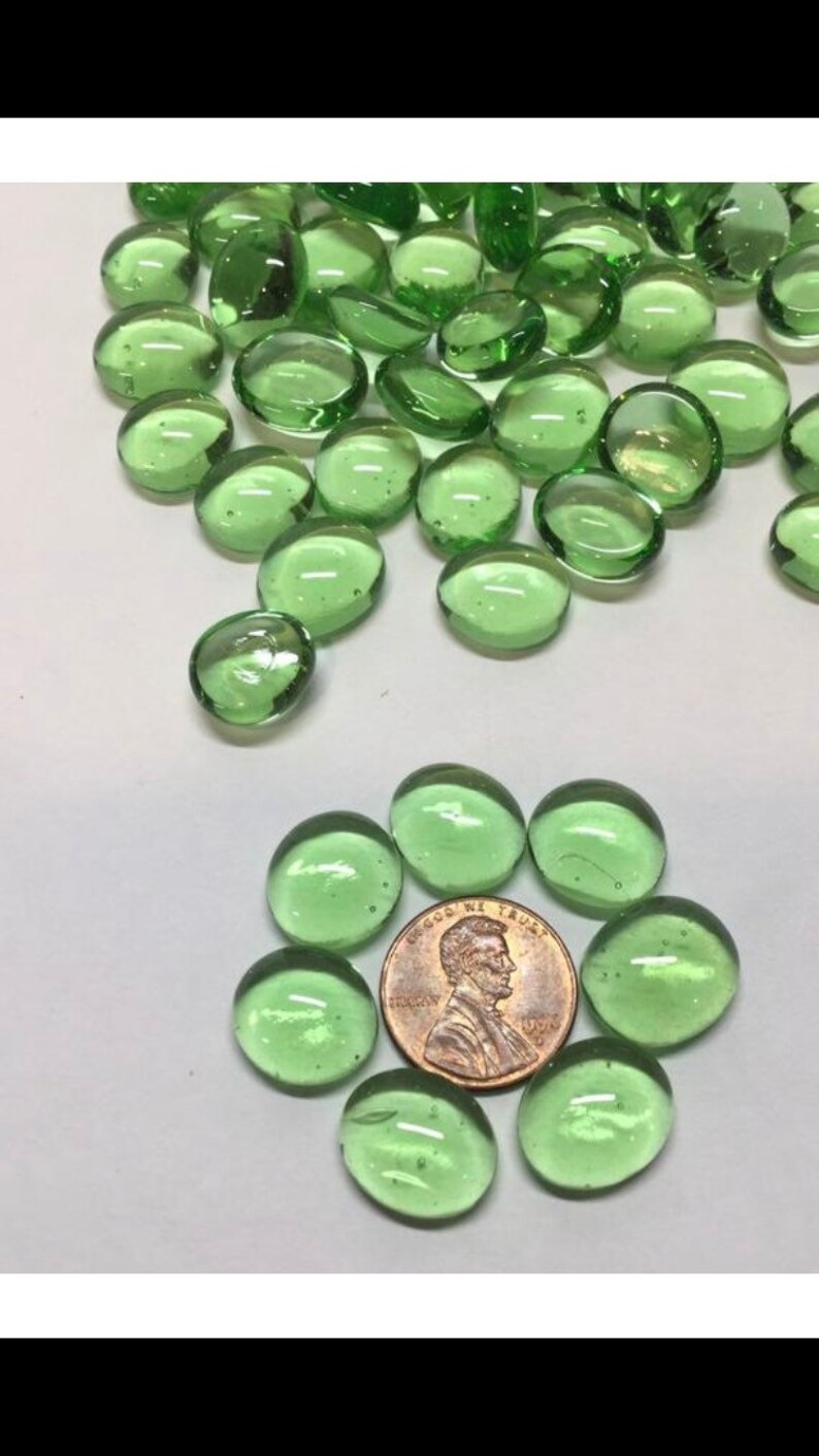 25 OR 50 Mini Light Green Glass Stones Glass Nuggets Mosaic - Etsy