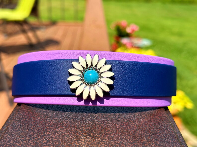 The Daisy Delight | Daisy Concho Add-on for Collars | Upgrade - Etsy