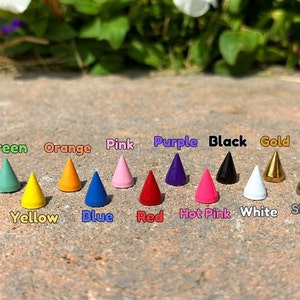 Biothane 1.5 Inch Spiked Dog Collar | Colored Spike Collar | Double ...