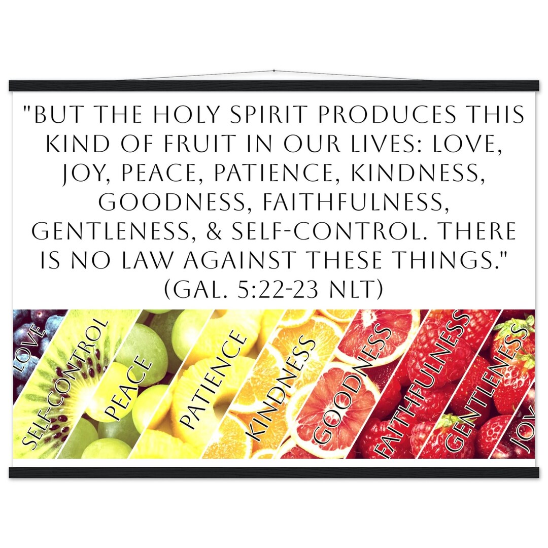 Fruits of the Holy Spirit Poster With Hanger: Matte Paper Wall Art - Etsy
