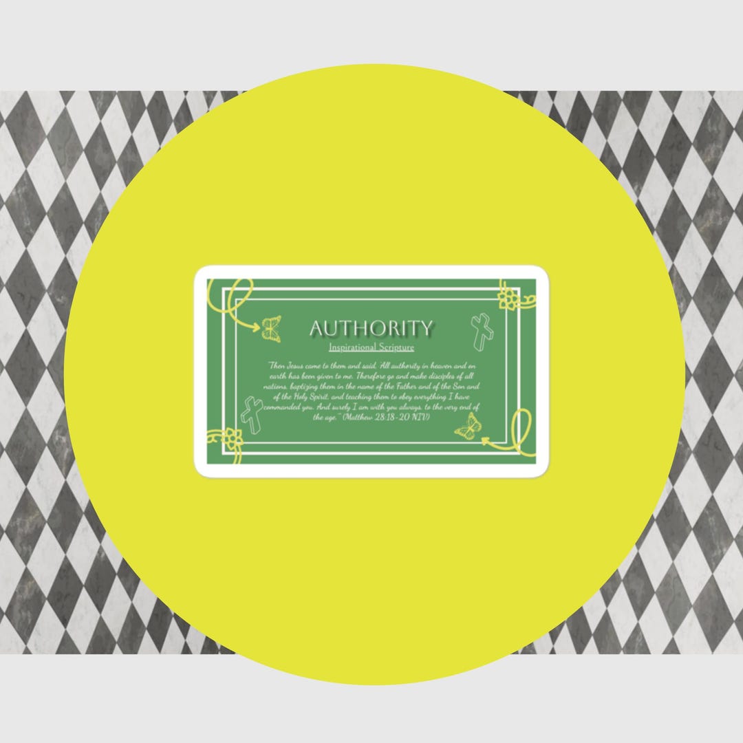 Bubble-free Scripture About Authority Stickers, Water-resistant, Custom ...
