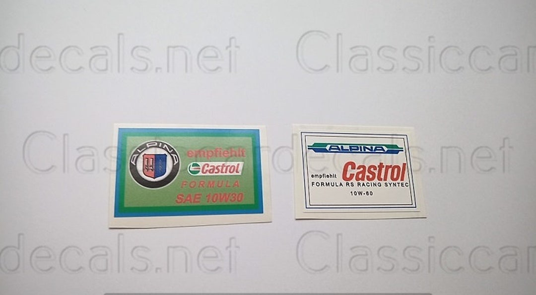 2 X BMW Alpina Castrol Oil Sticker Decal - Etsy