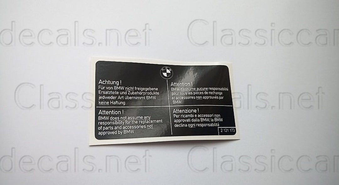 BMW E36 E34 E38 E30 Original Parts Sticker Decal - Etsy