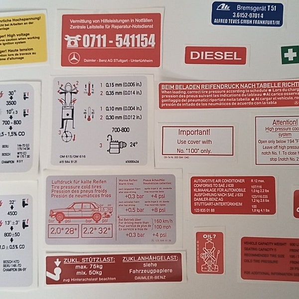 Engine Bay Stickers - Etsy