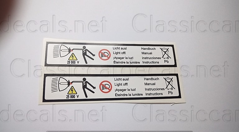 BMW E46 E39 Xenon Lights Label Sticker Decal - Etsy