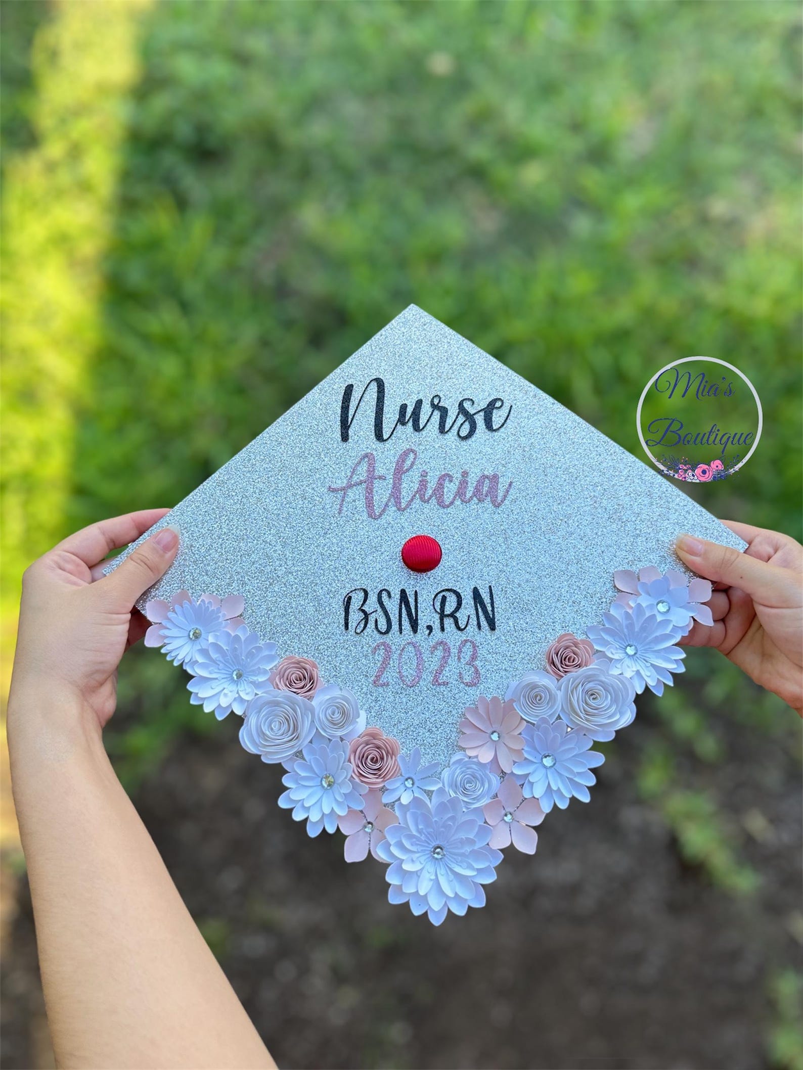 Custom Graduation Cap Topper Custom Graduation Cap Nurse Personalized ...