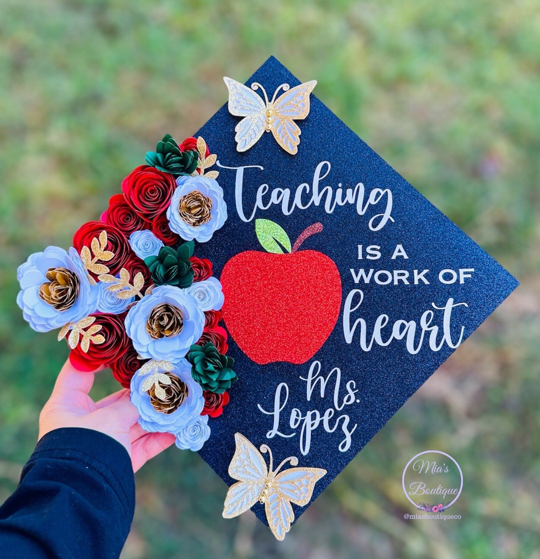 Custom Graduation Cap Topper Teacher Personalized Graduation Cap ...