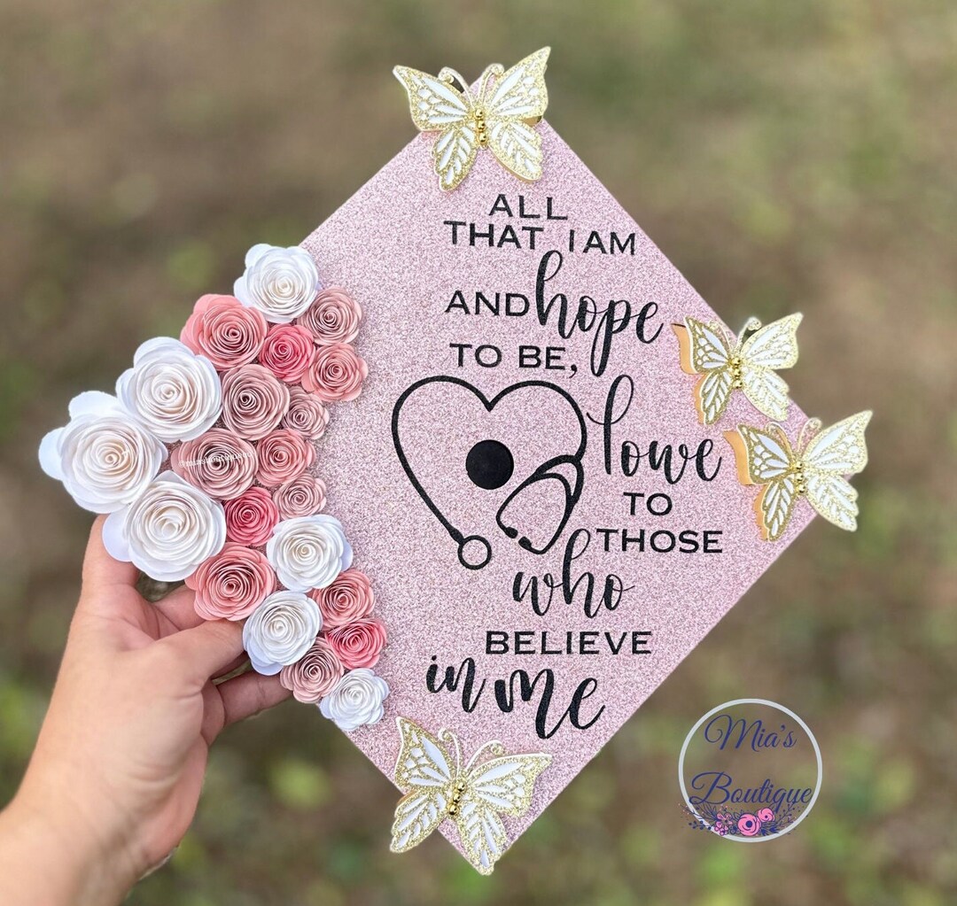 Custom Graduation Cap Topper Nurse Pink - Etsy