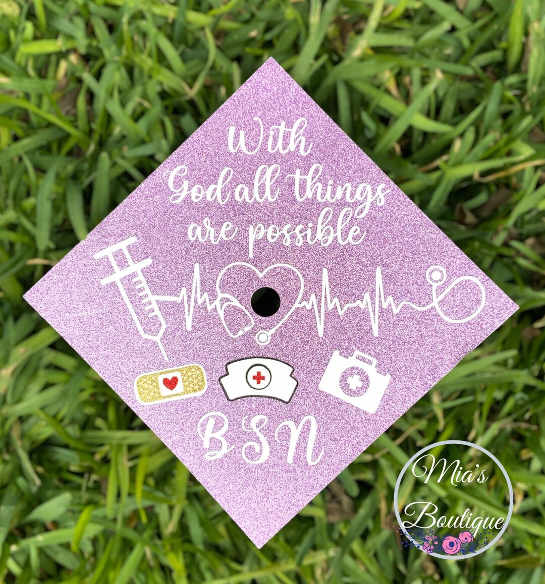 Custom Nurse Graduation Cap Topper - Personalized Graduation Cap - Etsy
