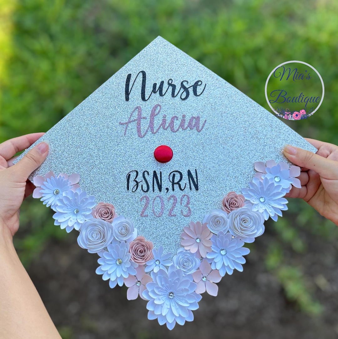 Custom Graduation Cap Topper Custom Graduation Cap Nurse Personalized ...