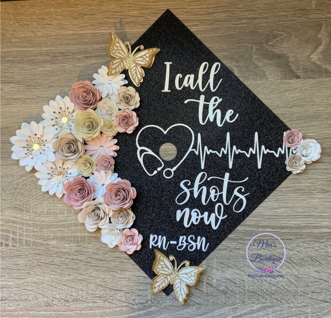 Personalized Nurse Graduation Cap Topper Custom Graduation Cap Flowers ...
