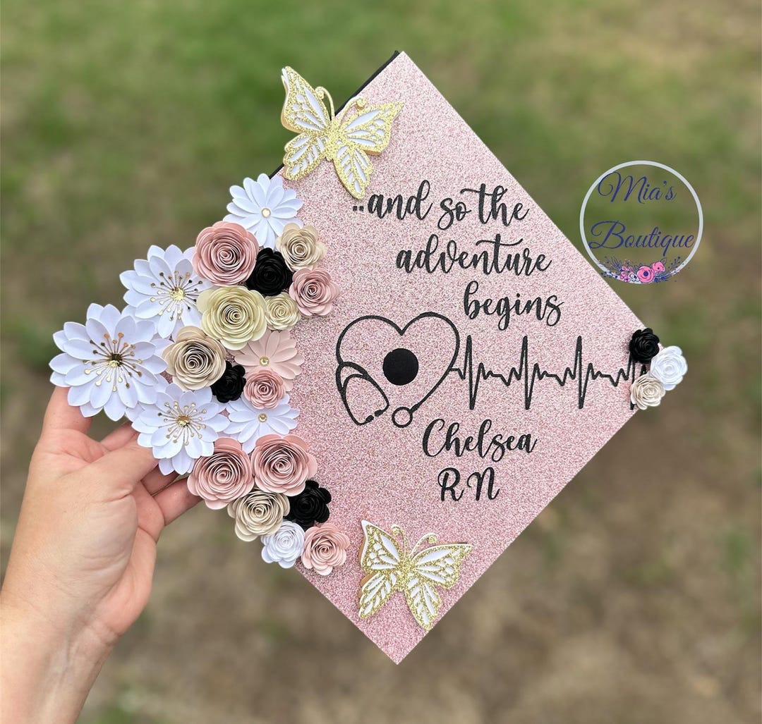 Custom Nurse Graduation Cap Topper - Personalized Graduation Cap ...