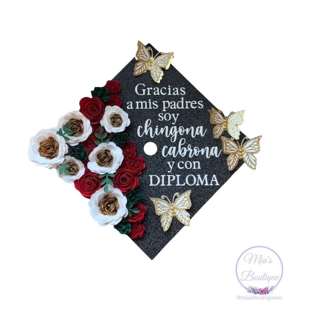 Mexico Graduation Cap Topper Chingona Cabrona Custom - Etsy