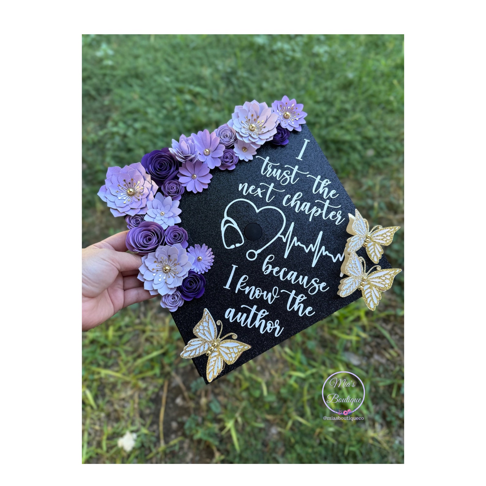 Custom Personalized Nurse Graduation Cap Topper - Nursing Heart ...