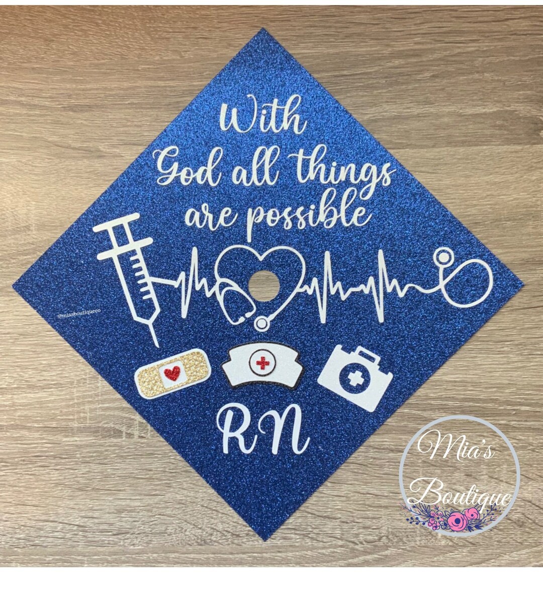 Custom Nurse Graduation Cap Topper: Handmade RN Gift - Etsy