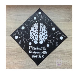 Graduation Cap Topper Psychology Custom Personalized Psychology Brain ...