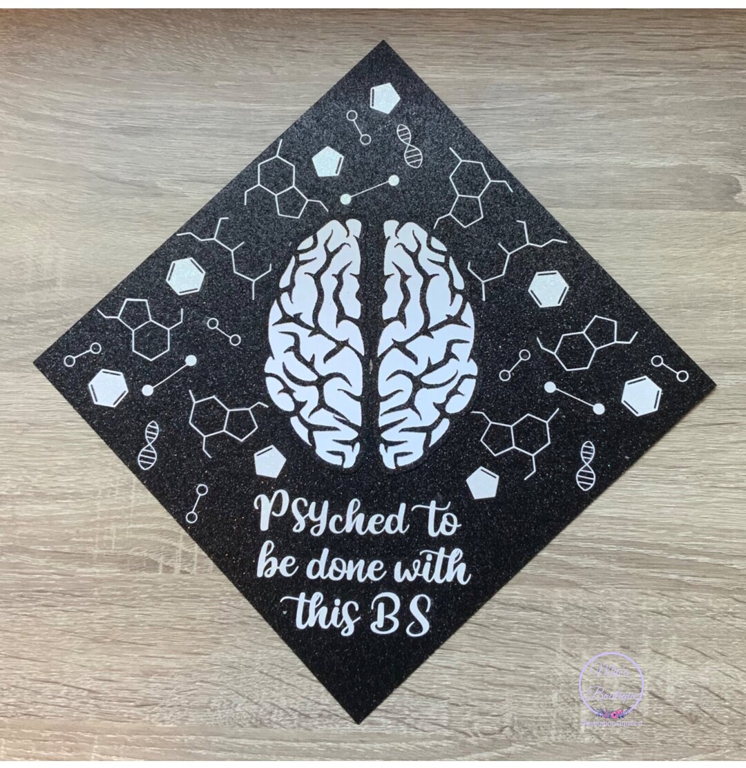 Graduation Cap Topper Psychology Custom Personalized Psychology Brain ...