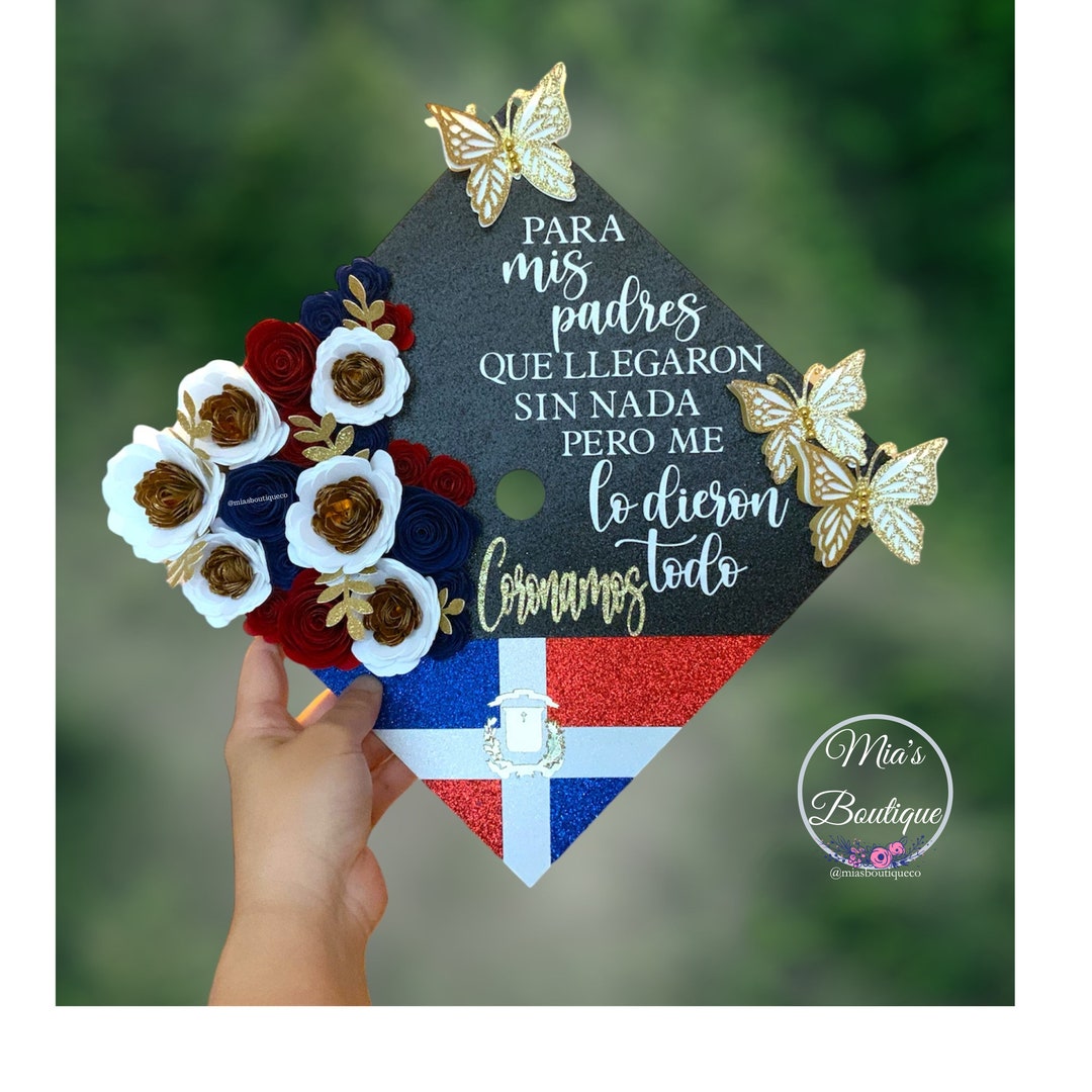 Custom Graduation Cap Topper Dominican Republic Grad Cap Personalized ...