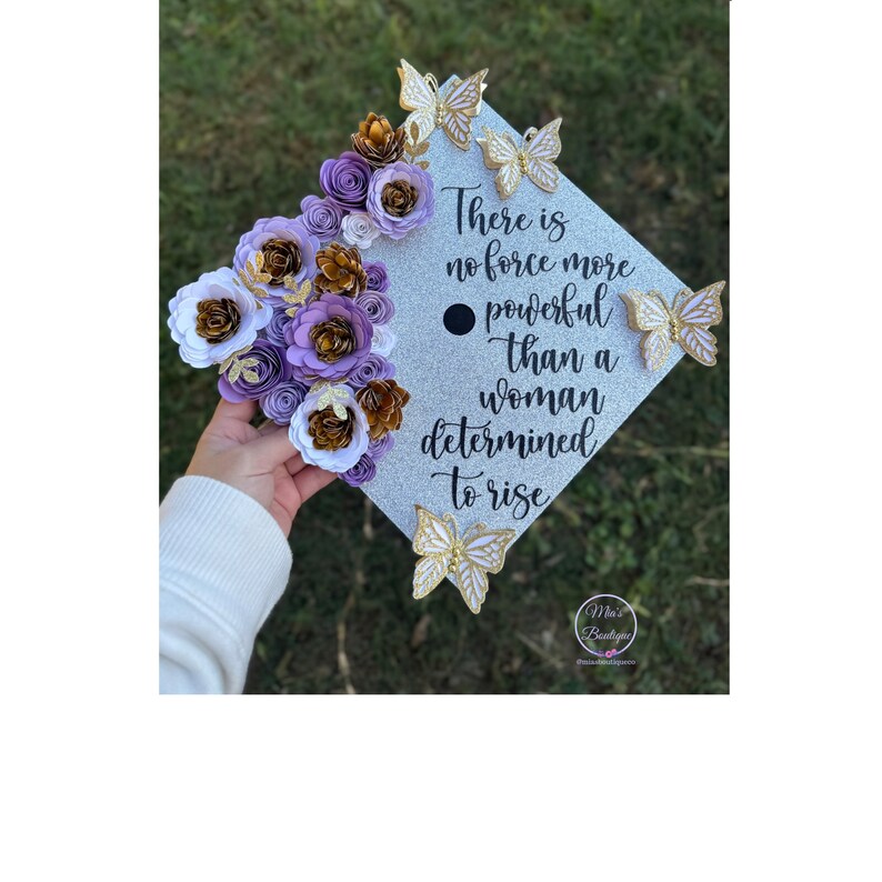 Custom Personalized Graduation Cap Topper Floral Sunflower Cover ...