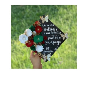 Custom Mexico Grad Cap Cover Para Mis Padres Mexican Glitter - Etsy