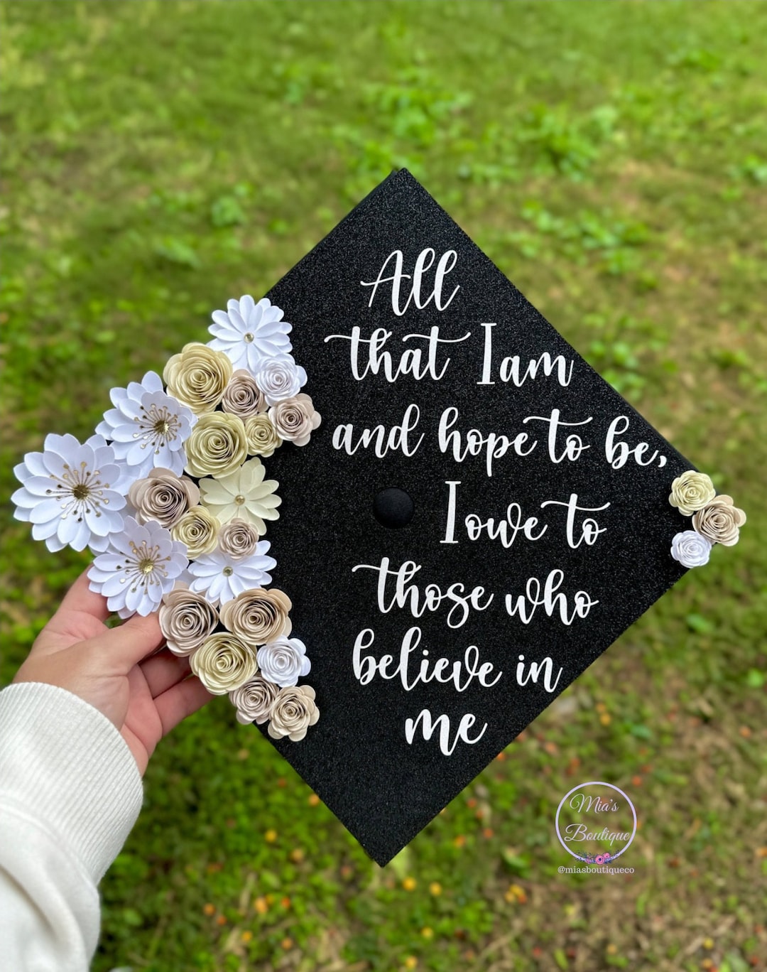 Custom Graduation Cap Personalized Custom Graduation Cap Cover Flowers ...