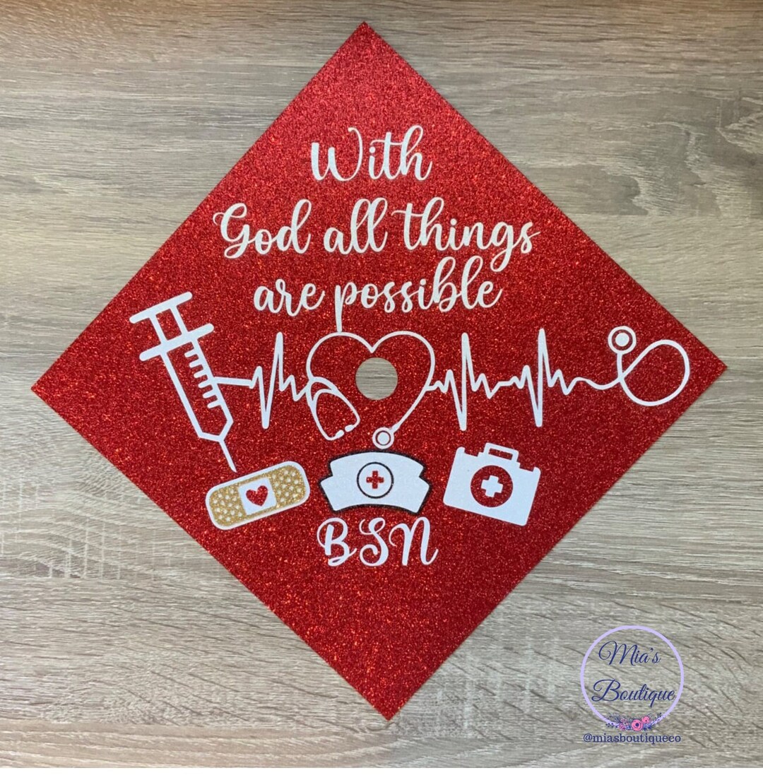 Personalized Nurse Graduation Cap Cover Custom Graduation Cap - Etsy